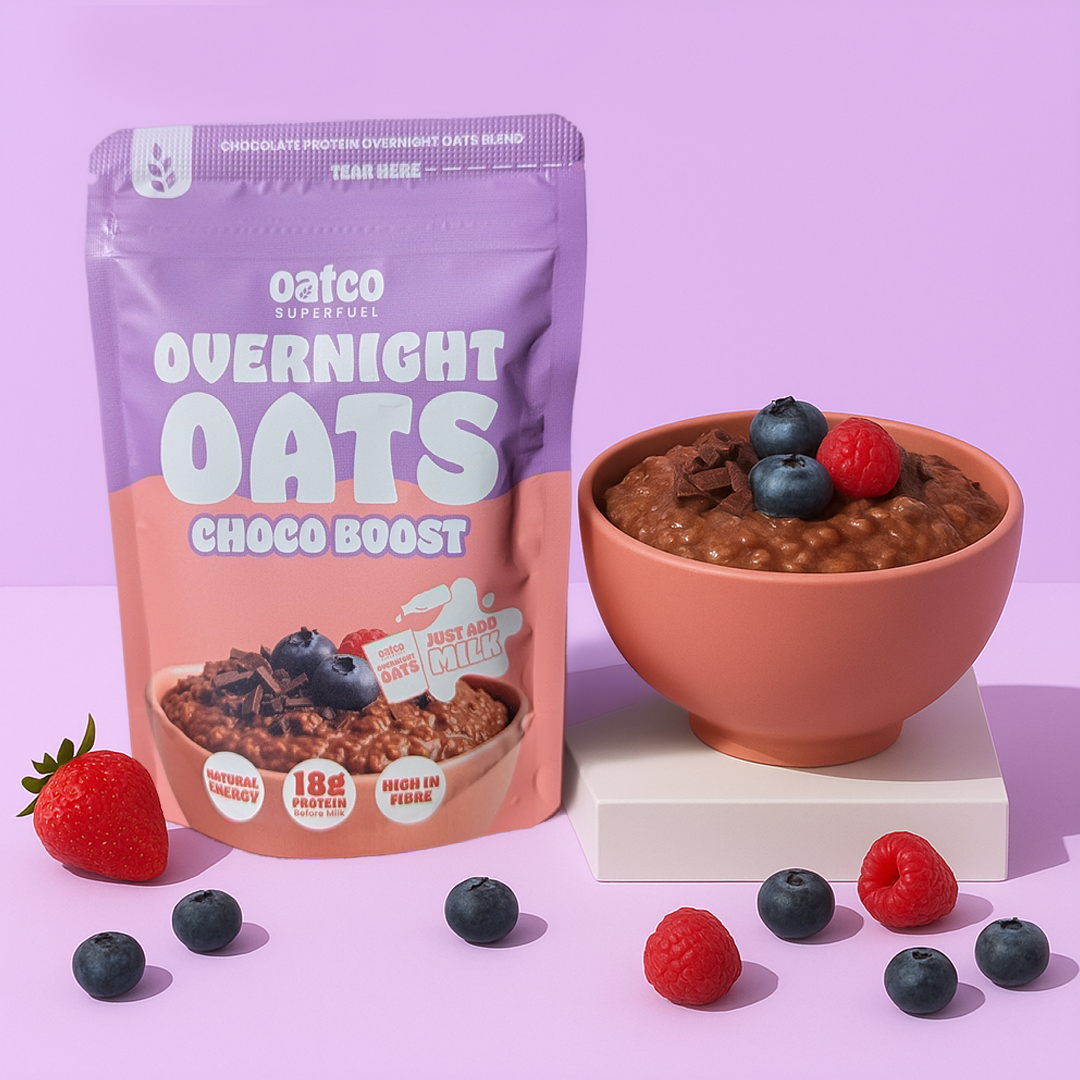 Choco Boost Protein Overnight Oats – Oatco Superfuel